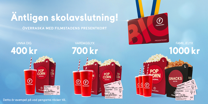 Digitala presentkort från Filmstaden