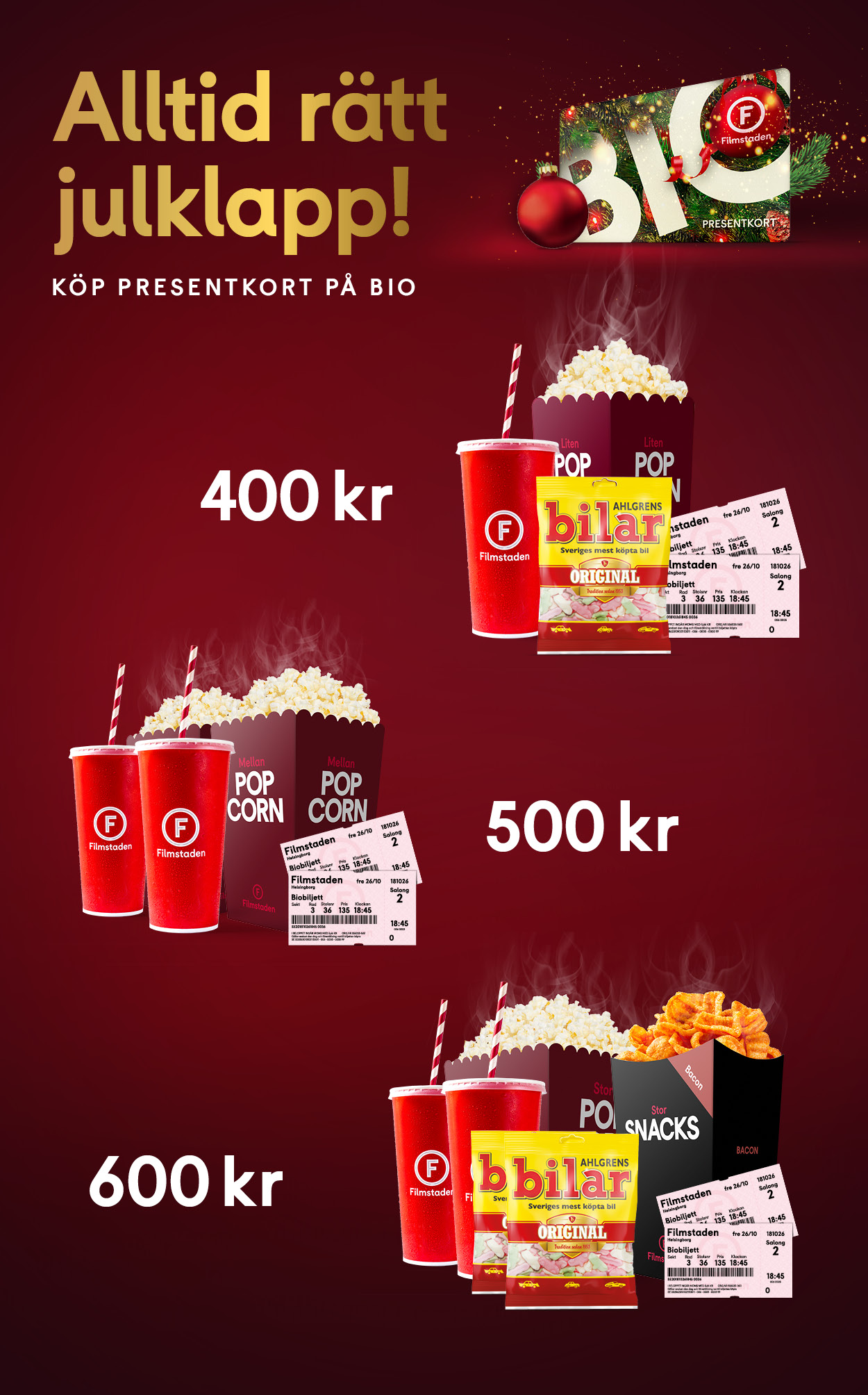 Digitala presentkort på bio